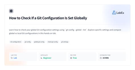 How To Check If A Git Configuration Is Set Globally Labex