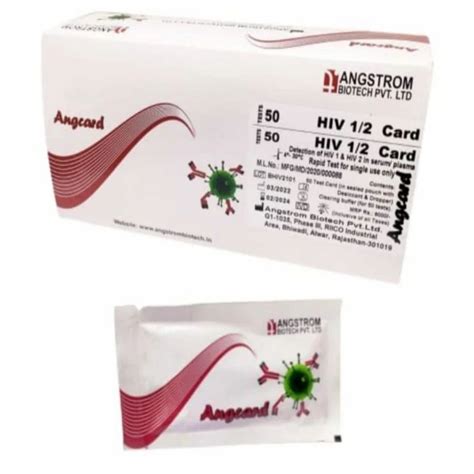 Hiv Test Kit Angstrom Number Of Reactionsprepskit 100 Kits At ₹ 16piece In Ahmedabad