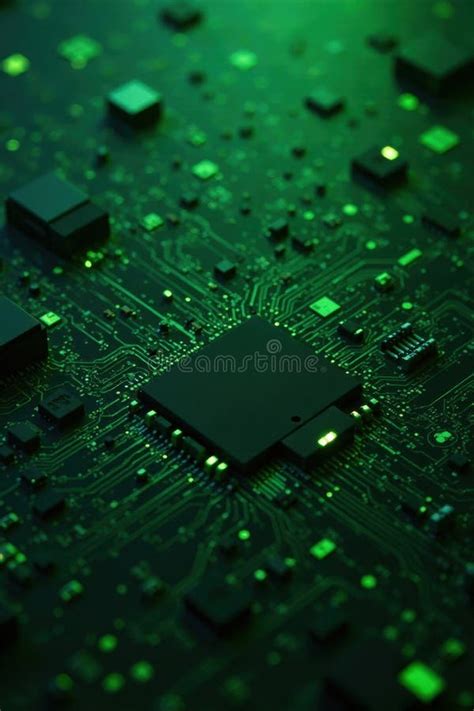 Dark Green Circuit Board Texture Abstract Tech Design Technology Pcb