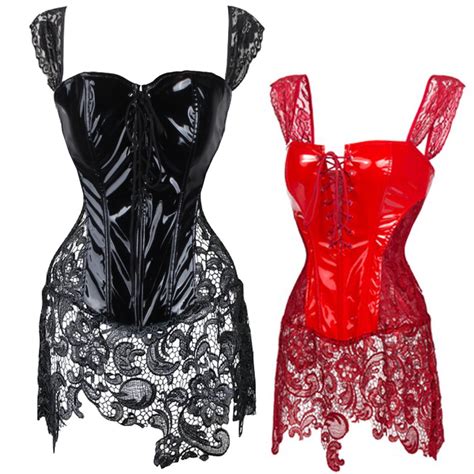Sayfut Fashion Queen Steampunk Gothic Leather Overbust Corset Busiter