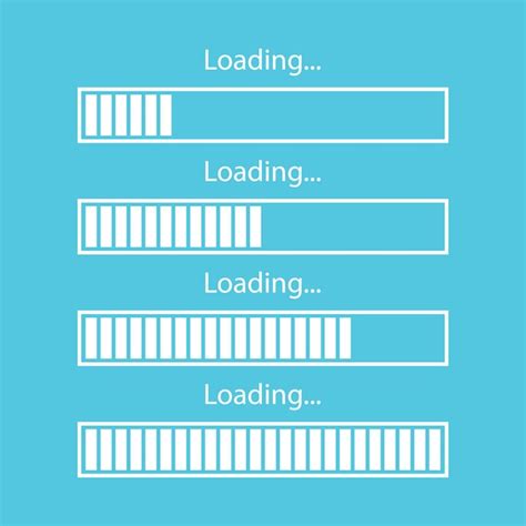 Premium Vector Loading Bar Icon In Flat Style Progress Indicator