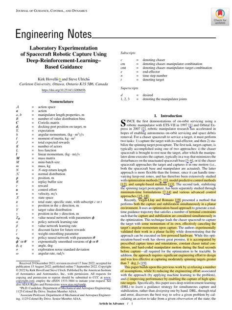 Laboratory Experimentation Of Spacecraft Robotic Capture Using Deep