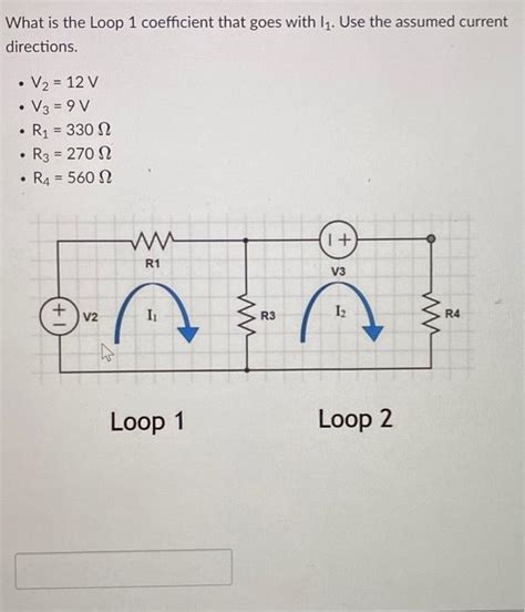 solved what is the loop 1 coefficient that goes with i1 use