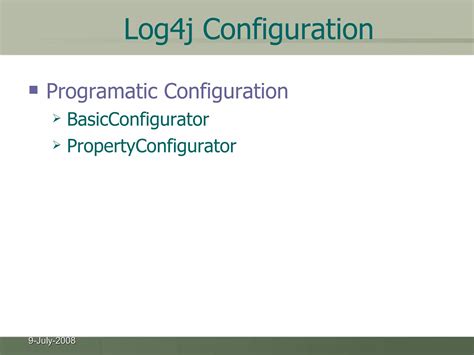 Log J Logging Mechanism Ppt
