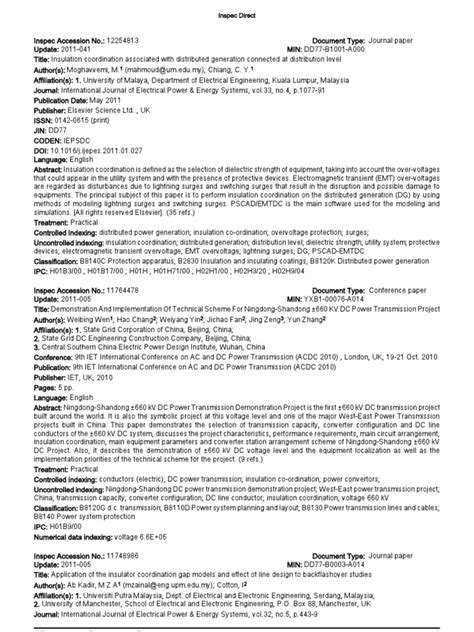 Insulation Coordination Pdf Electrical Substation Insulator Electricity