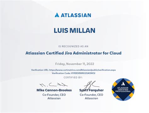 Completed Certification Jira Administrator For Cloud From Atlassian
