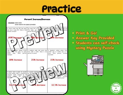 7th Grade Math Percent Increasedecrease Guided Notes Worksheet W