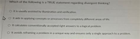 Solved Which of the following is a TRUE statement regarding | Chegg.com