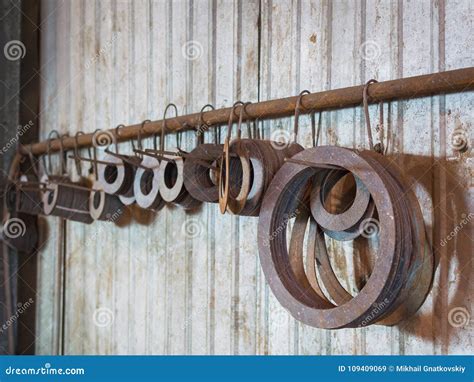 Different Sizes Piping Flange Gasket For Use In The Power Oil And Gas Industry Stock Image