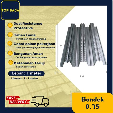 Jual Bondek Bondeck Floordeck Alas Tatakan Dak Cor Ketebalan 0 75 Mm