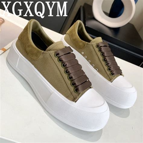 플랫 플랫폼 스니커즈 여성용 레이스업 슈즈 화이트 핑크 컬러 매칭 두꺼운 바닥 캐주얼 브랜드 디자인 인기 판매 Aliexpress