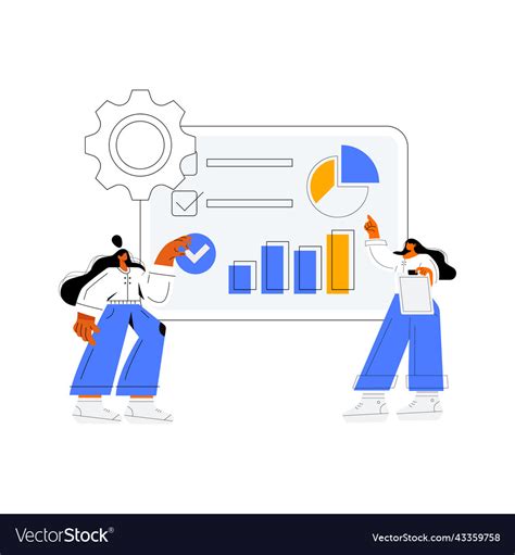 Flat Design Statistical And Data Analysis Vector Image