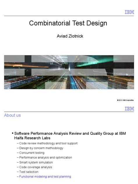 Combinatorial Test Design Aviad Zlotnick Pdf