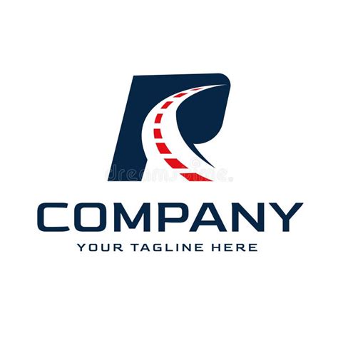 Initial R Logo Minimalist And Simple Modern Streets Concept Of Destination Address Position