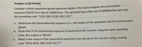 Solved Problem 3 20 Points Consider A Direct Sequence