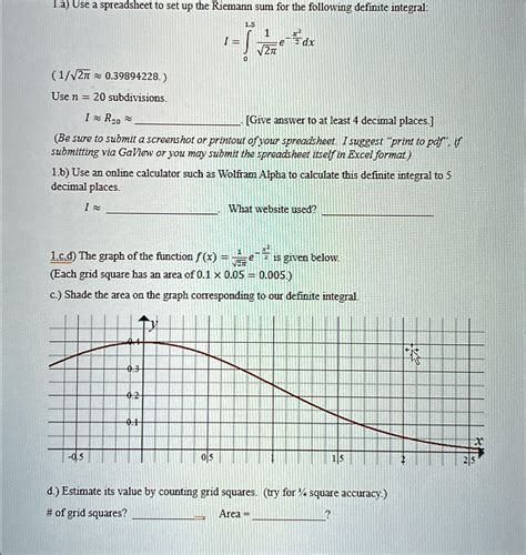 video solution 1 a use a spreadsheet to set up the riemann sum for