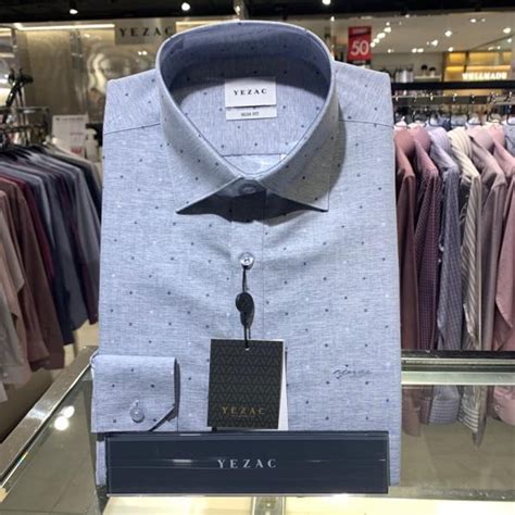 [예작]남성와이셔츠 카치온 모티브프린트 슬림핏 긴팔 Yj3sbs167 Gy 이랜드몰