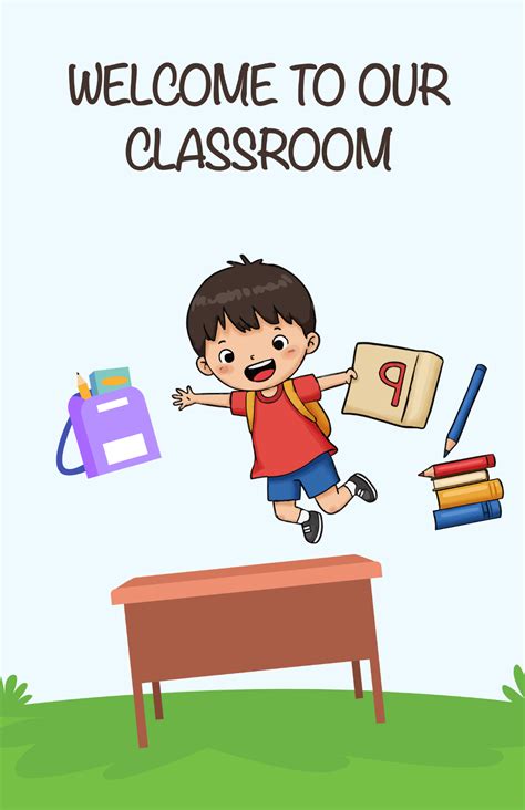 Free Creative Kindergarten Decor Poster Template To Edit Online
