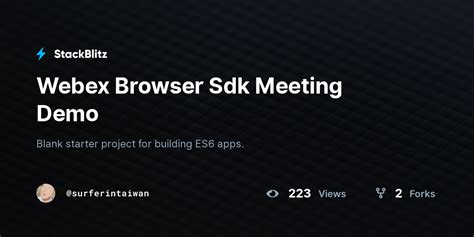 webex browser sdk meeting demo stackblitz