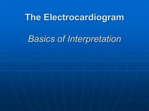 The Ecg Lectureppt For Medical Students Ppt