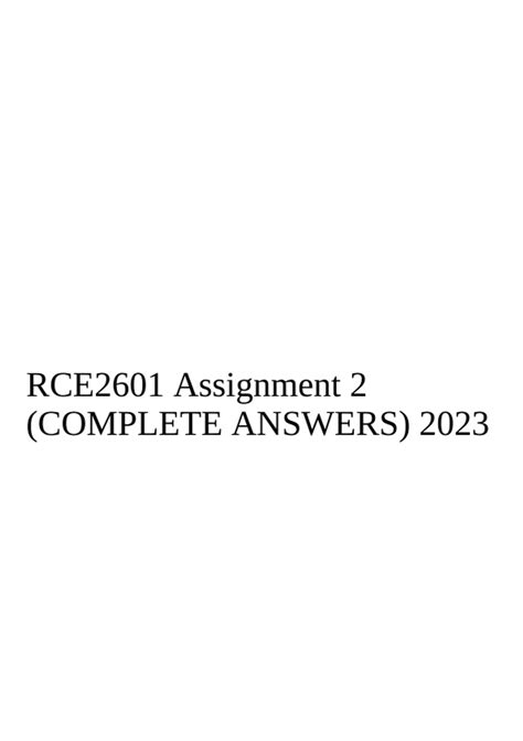 Rce2601 Assignment 2 Complete Answers 2023 Rce2601 Research And Critical Reasoning Rce2601 Rce2601 Assignment 2 Complete Answers 2023 Rce2601 Research And Critical Reasoning Rce2601