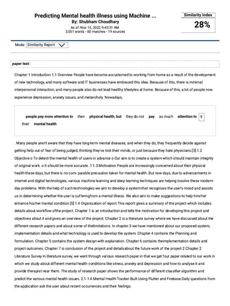 Mental Health Prediction Pdf Machine Learning Statistical Classification