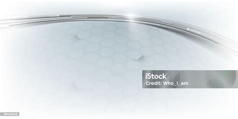 추상 라인 곡선과 육각형 패턴 미래 디지털 안녕 기술 배경 0명에 대한 스톡 벡터 아트 및 기타 이미지 0명 개념 곡선