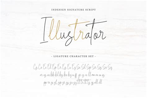 indesign signature script font free script font behance
