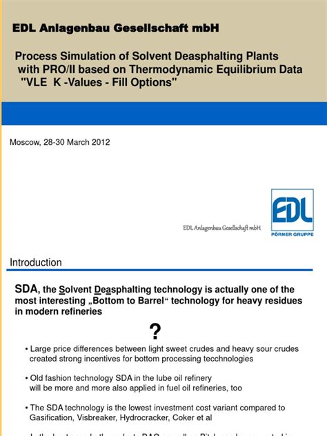 Process Simulation Of Solvent Deasphalting Plants With Proii Pdf