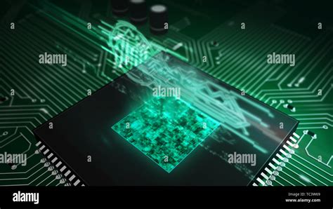 concept of cyber security computer protection coding and encryption