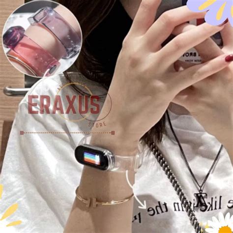 Jual Eraxus Tali Pengganti Strap Xiaomi Mi Band Transparan Bunglon Change Color Sport