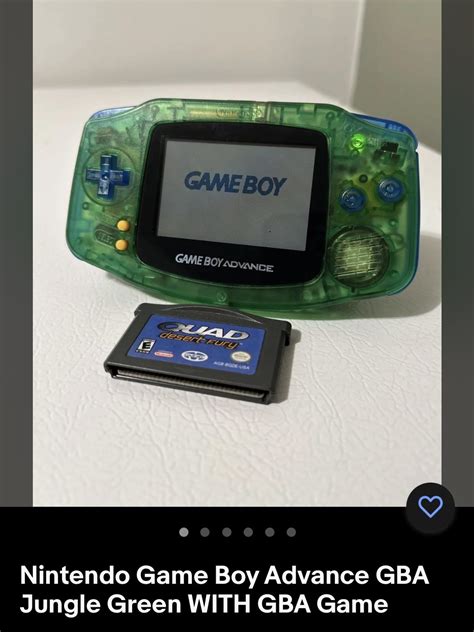 Usa Gba Model Agb 001 Jungle Green With Blue Buttons And Glass Screen Lens 8990 R