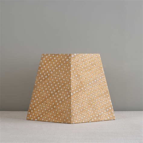 Townhouse Hexagonal Lamp Shade In Dotty Tan Nix By Nicola Harding And Co