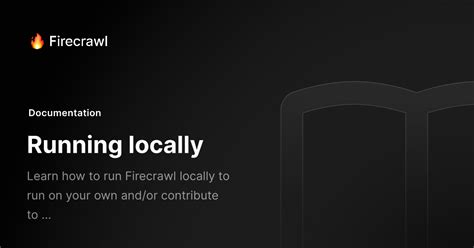 Running Locally Firecrawl