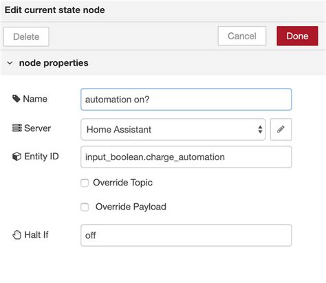 Ha Node Current Status Overriding Payload Node Red Home Assistant