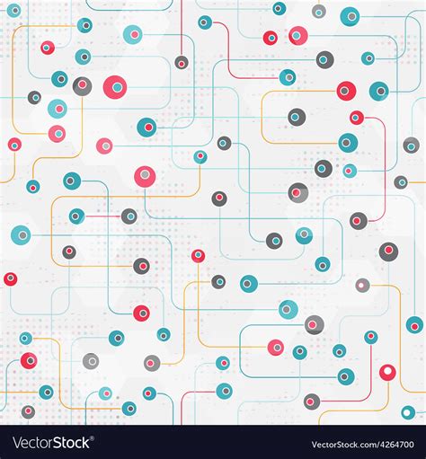 Abstract Technology Seamless Pattern With Grunge Vector Image
