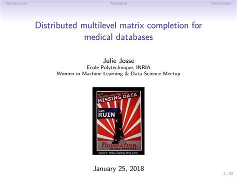 Multilevel Matrix Completion For Medical Databases Ppt