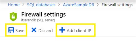 Client With Ip Address Is Not Allowed To Access The Server Azure Sql Database Stack Overflow