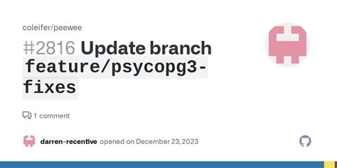 update branch `feature psycopg3 fixes` · issue 2816 · coleifer peewee
