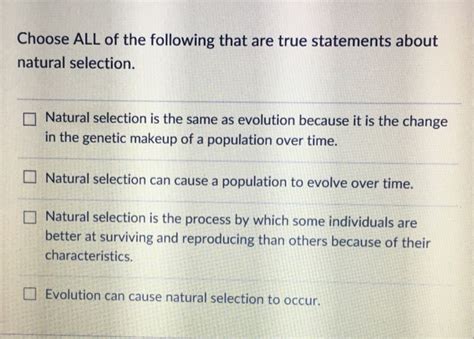 Solved Choose All Of The Following That Are True Statements