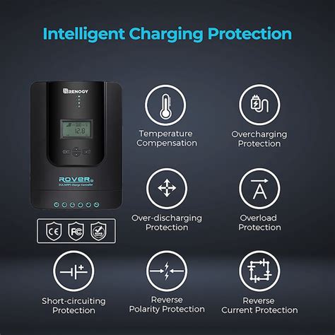 Renogy Rover Li Charge Controller With Bluetooth 20 Amps Charge