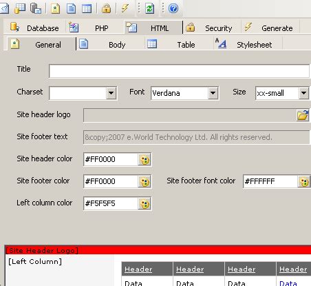 Automatically Generate PHP MySQL Websites