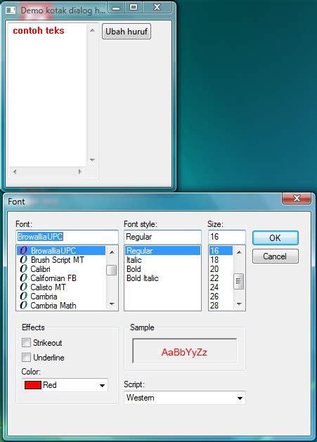 Java Education Network Indonesia Kotak Dialog Font