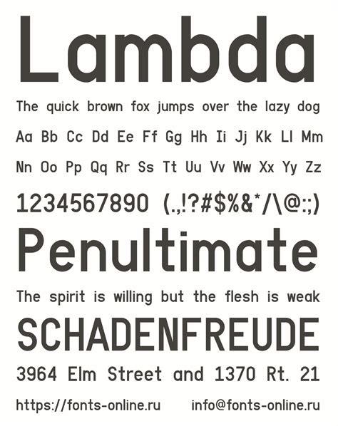 Lambda Font