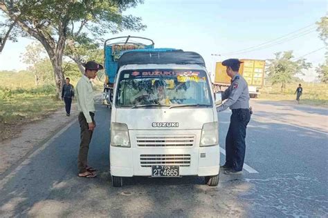 တပ်ကုန်းမြို့၌ ကား၊ မော်တော်ဆိုင်ကယ်စုစုပေါင်း ၆၇ စီးအား ရှောင်တစ်ခင်စစ်ဆေးမှု ဆောင်ရွက