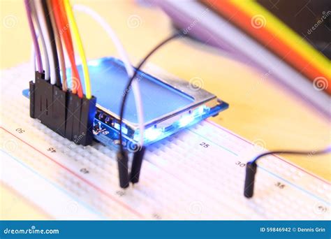 Close Up Of An Lcd Display On A Breadboard Microcontroller Picture Image 59846942