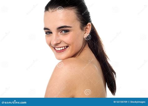 Menina De Modelagem Nova Em Topless Imagem De Stock Imagem De Ombros Lindo 52720709