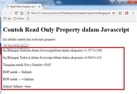 Read Only Property Dalam Javascript Petunjuk Onlene