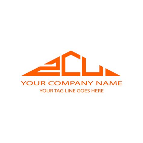 Zcu Letter Logo Creative Design With Vector Graphic 8664817 Vector Art