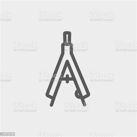 Compasses 여윔 꺾은선형 아이콘크기 0명에 대한 스톡 벡터 아트 및 기타 이미지 0명 2015년 건축 Istock